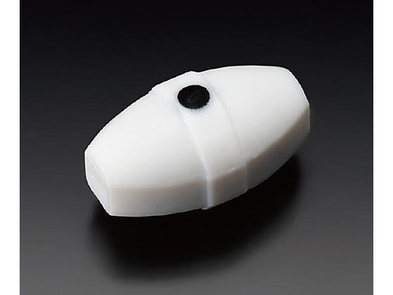 【商品説明】●中央に幅広の回転軸リングが付いた卵型強力撹拌子です●長時間のご使用が可能です●強力型の目印として黒色のマーク（カーボン入PTFE）をつけております【仕様】●サイズ：10×φ6mm【検索用キーワード】NR3035−001　735...