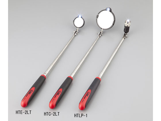 【仕様】●材質：グリップ／ラバークッションハンドル、ミラー／ガラス●電源：CR1220ボタン電池×2個（テスト用付属）●サイズ：グリップ部／φ22×12．3mm、ミラー径／φ30mm●ボールジョイントミラー●全長（mm）：225〜910●生...