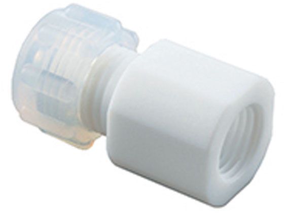 【仕様】●材質：本体／PTFE（四フッ化エチレン）、袋ナット／PFA（フッ素樹脂）●適合外径（φmm）：6●接続ネジ：RC1／4●型番：AF−HMI6RC1／4●生産国：日本【検索用キーワード】AF−HMI6RC1　4　2−769−01　E...