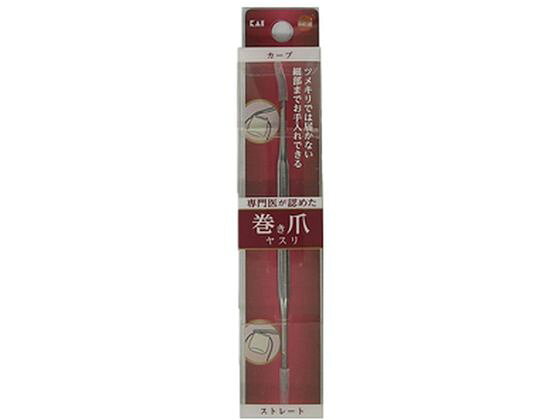 【商品説明】ツメキリでは届かない細部までお手入れできる【仕様】●内容量：1個●原材料／成分／素材／材質材質：本体：ステンレススチール、キャップ：EVA●発売元／製造元／輸入元大木●商品の特徴専門医が認めた巻き爪用ヤスリです。1本2役。2種類...