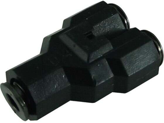 【仕様】●型番：4R-00UY●適合チューブ外径D（mm）：4×4×4　●使用圧力：1MPa　●使用流体：空気●使用温度範囲：−5〜60℃●本体：ポリアセタール（POM）　●シールゴム：ニトリルゴム（NBR）【備考】※メーカーの都合により、...