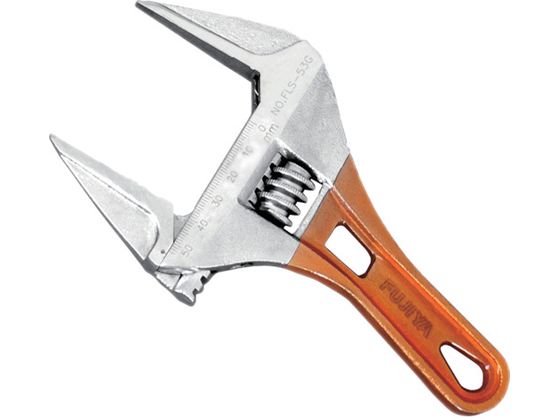 【仕様】●型番：FLS-53G-F●全長（mm）：185●最大口開き（mm）：53●薄型、軽量●目盛り付き●特殊鋼●表面処理：クロムメッキ●能力以上の使用はしないで下さい。【備考】※メーカーの都合により、パッケージ・仕様等は予告なく変更にな...
