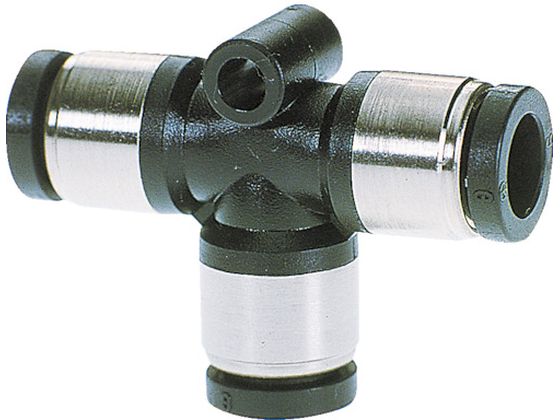 【仕様】●型番：M4R-00UT●適合チューブ外径D（mm）：4×4×4　●使用圧力：1．0MPa　●使用流体：空気●流体温度：−5〜60℃●本体：黄銅＋ニッケルメッキ＋ポリアセタール（POM）　●シールゴム：ニトリルゴム（NBR）【備考】...