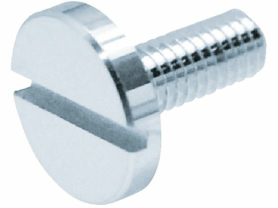 【商品説明】●装飾用の平小ねじです。●頭部に割りが入っており硬貨で回すことができます。【仕様】●型番：DS-AB251●呼び径d：M6 ●呼び径L：20 ●頭部径（mm）：12 ●厚さ（mm）：3●真鍮 ●表面処理：クロームメッキ仕上げ【備...