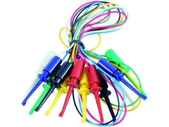 【商品説明】●仮配線、模型、教材などのテスト用に。通電（導通）確認などに最適です。電気取り扱い関連メーカーおよび学校教材に。●ケーブル加工が不要です。●配線の識別がしやすいです。【仕様】●型番：TLA-101●入数：6本●全長（mm）：50...