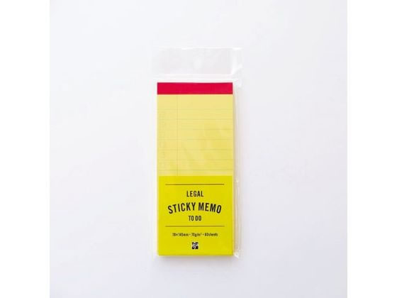 【商品説明】リーガルパッドそのままのデザインの小さな付箋。デスクやノートの上で、黄色と赤色が目を引きます。横糊仕様のTO　DOリスト専用タイプ。デスクやノートの上で、黄色と赤色が目を引きます。横糊仕様なのでPCの画面横に貼ったり、1行ごとに...