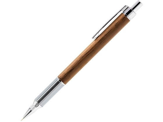 【商品説明】金属と天然木の対比が美しいシャープペンシル。安定した筆記ができる低重心設計。ガイドパイプ3mmの一般筆記用。滑りにくいスパイラル状グリップ。【仕様】●サイズ：W136．6×H8．4mm●芯径：0．5mm●材質：ウォールナット【備...