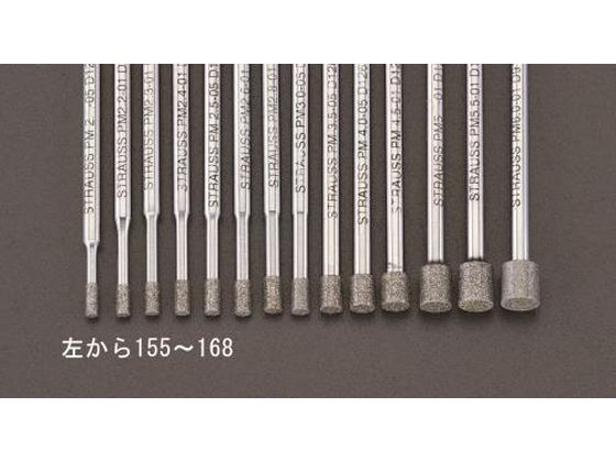 【仕様】●軸径：3．0mm●刃径：6．0mm●刃長：6mm●全長：55mm●粒度：＃140●ボラゾン（CBN）砥粒付【備考】※メーカーの都合により、パッケージ・仕様等は予告なく変更になる場合がございます。【検索用キーワード】エスコ　ESCO...