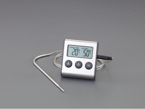 【仕様】●背面にスタンド、マグネット付●スタンド型●測定範囲：−26〜250℃●プローブ：140mm●サイズ：65（W）×18（D）×70（H）mm●センサーコード長：1m●重量：109g●分解能：1℃●電源：単4電池×1本（付属）●機能：...