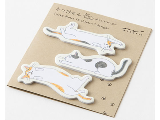 【商品説明】生粋の猫好きであるイラストレーターの小泉さよさんによる、やわらかな雰囲気の猫のイラストがかわいい手帳やノートのインデックスとしても使える小さな付せん紙。のんびり、まったりしたやさいいタッチのネコが魅力的なデザインです。剥がした時...