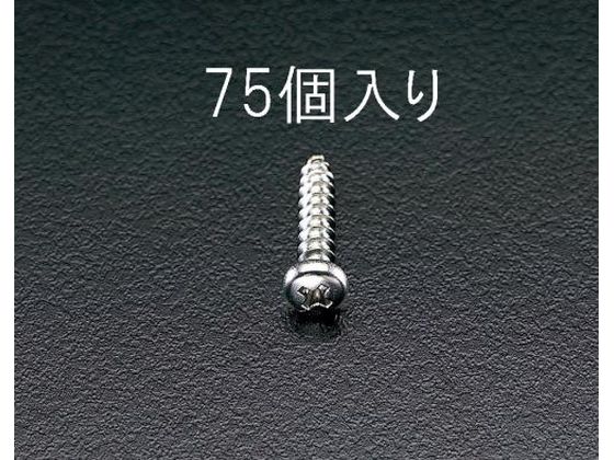 【仕様】●材質：ステンレス●頭形状：（＋）ナベ頭●サイズ：M4×16mm●入数：75個【備考】※メーカーの都合により、パッケージ・仕様等は予告なく変更になる場合がございます。【検索用キーワード】エスコ　ESCO　えすこ　4x16mm鍋頭タッ...