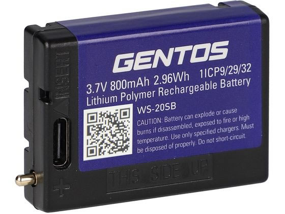 【商品説明】リチウムポリマー充電池3．7V／800mAh　2．96WhUSB　Type−Cケーブルで直接充電チャージングインジケーター搭載【仕様】●充電時間（約）：2．5時間●電池寿命：充放電約500回（充電回数が500回を超えると、充電池...