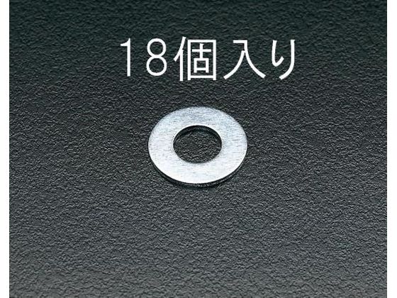 【仕様】●材質：鉄（ユニクロメッキ）●内径×外径×厚み：12×26×2．3mm●入数：18個【備考】※メーカーの都合により、パッケージ・仕様等は予告なく変更になる場合がございます。【検索用キーワード】エスコ　ESCO　えすこ　M12平ワッシ...