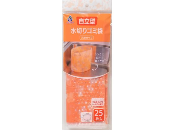【商品説明】三角コーナーがいらない自立する水切りゴミ袋。穴あきタイプで水分をしっかり絞れます。場所を選ばずにシンクが広く使えます。製品本体及び外装袋は燃やしても有毒なガスは発生しません。※自治体の分別基準に従って処理して下さい。【仕様】●色...
