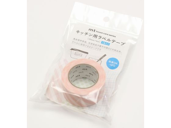 【商品説明】キッチン用ラベルテープ　食品保存容器、冷凍食品や菓子の袋などの封止め、ラベルに使用できるテープです。【◎特徴】●手でまっすぐに切れます。●貼って剥がせるテープです。●油性ペンで字がかけます。●冷凍庫（−18℃）でも使用できます。...