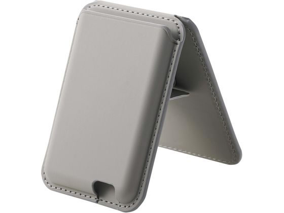 【商品説明】MagSafeで簡単に着脱できる、カードウォレットスタンドです。スマートフォンを縦・横どちらにも置くことができ、さまざまなシーンでも快適に動画視聴ができます。カードが2〜3枚収納可能。必要なときにサッと取り出しやすいオープンポケ...