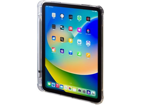 【商品説明】iPadを傷や衝撃から守るクリアソフトカバーです。第1世代Apple　Pencilを収納するポケット付きで、ペンとiPadを一緒に持ち運び可能です。スタイリッシュで高級感のあるオールクリアタイプです。ケースを装着したままType...
