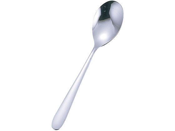 【商品説明】従来の給食用、介護用に比べ皿幅を狭くし皿の先を平にして食べ物をすくいやすくしました。ハンドルも長めにしてあり高齢者の方にも使いやすくしてあります。【仕様】●外寸1：150mm●外寸2：皿幅30mm●重量：21g●材質：18−0ス...