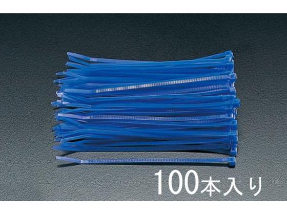 【仕様】●色：青●全長：100mm●幅：2．5mm●最大径：25mm●使用温度範囲：−40〜85℃●ループ引張強度：8kgf●材質：ナイロン66●厚み：1．0mm●入数は100本入りです。【備考】※メーカーの都合により、パッケージ・仕様等は...