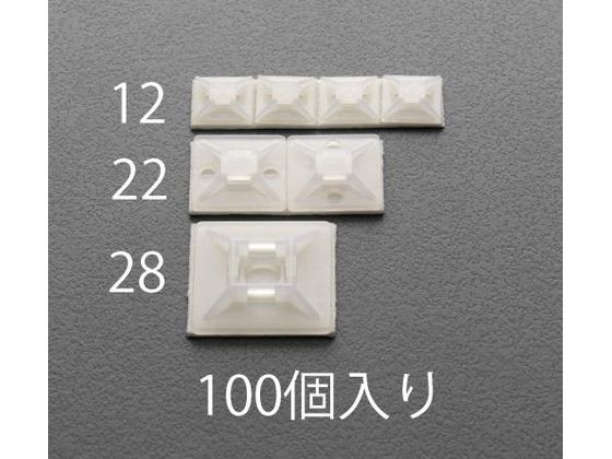 【仕様】●サイズ：12．5×12．5×3．2（H）mm●適応バンド幅（T）：3．2mm●材質：ナイロン66●色：白●入数：100個（4連×25）●粘着付●RoHS対応品【備考】※メーカーの都合により、パッケージ・仕様等は予告なく変更になる場...
