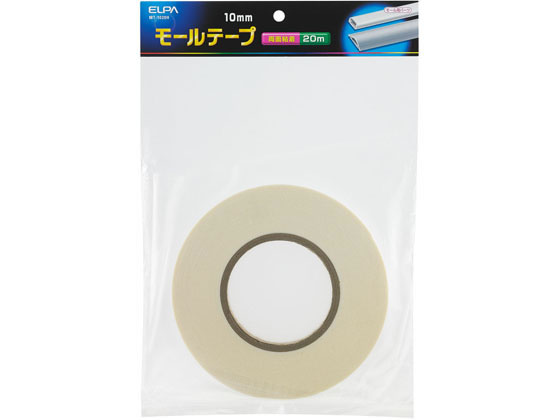 【商品説明】●モールを壁面に張り付ける際に使用します。●ゴム系発砲体にアクリル系粘着剤を塗布しておりますので、凹凸面への追随性、保持力に優れています。【仕様】●壁面用（両面粘着）●全長：20m●幅：10mm●入数：1【検索用キーワード】朝日...