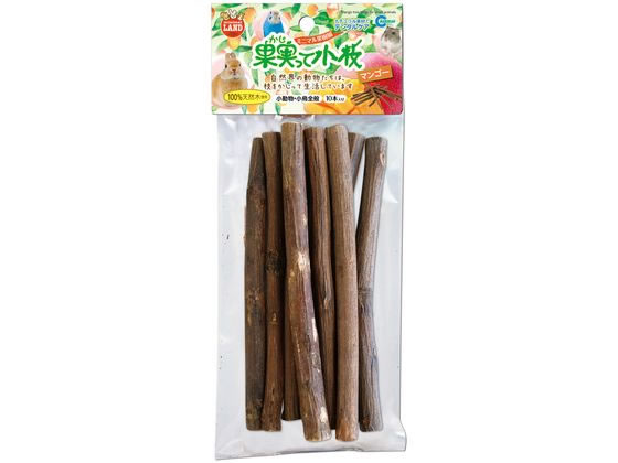 【商品説明】マンゴーの木の、枝の部分をペットのかじりやすい長さにカットしました。皮をはがしたり、かじることにより、歯の伸び過ぎを予防したり、ストレス発散に役立ちます。【仕様】●材質：マンゴーの木●本体サイズ：幅5×奥行5×高さ150mm●対...