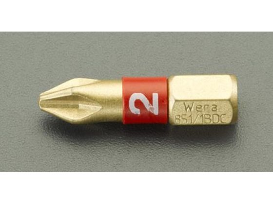 【仕様】●六角シャンク：1／4”●ダイヤモンドコーティング●先端：（＋）●サイズ：＃2●全長：25mm【備考】※メーカーの都合により、パッケージ・仕様等は予告なく変更になる場合がございます。【検索用キーワード】エスコ　ESCO　えすこ　#2...