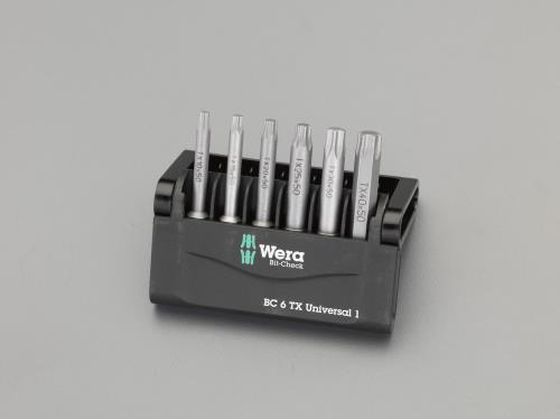 【仕様】●六角シャンク：1／4”●サイズ：T10・T15・T20・T25・T30・T40（6本組）●全長（mm）：50【備考】※メーカーの都合により、パッケージ・仕様等は予告なく変更になる場合がございます。【検索用キーワード】エスコ　ESC...