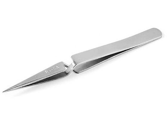 【仕様】●逆作用ピンセット●先端：直・鋭●材質：ステンレス（SUS304）●先端幅：0．3mm●全長：125mm【備考】※メーカーの都合により、パッケージ・仕様等は予告なく変更になる場合がございます。【検索用キーワード】エスコ　ESCO　え...