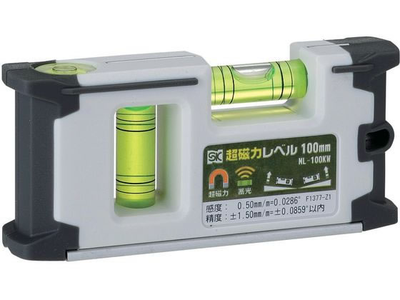 【商品説明】●強力磁石付だから吸着させたままハンマーで微調整しても落下しないです。●プロテクタ付で落下時の衝撃を緩衝し建材などを傷つけにくいです。●簡易測定用の360°気泡管付です。●気泡管下に蓄光テープ付で暗い場所での使用に便利です。●丸...