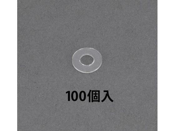 【仕様】●材質：ポリカーボネート●サイズ：M2●内径×外径×厚み：2．1×4×0．5mm●入数：100個【備考】※メーカーの都合により、パッケージ・仕様等は予告なく変更になる場合がございます。【検索用キーワード】エスコ　ESCO　えすこ　M...