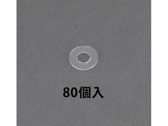 【仕様】●材質：ポリカーボネート●サイズ：M6●内径×外径×厚み：6．5×13×1mm●入数：80個【備考】※メーカーの都合により、パッケージ・仕様等は予告なく変更になる場合がございます。【検索用キーワード】エスコ　ESCO　えすこ　M6　...