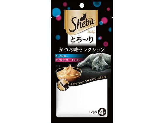 【商品説明】猫ちゃんが手からでも舐めやすい　とろーり　おやつ。人気の味、かつおを中心に2つの味が楽しめるタイプ。【仕様】●小分けタイプ●原材料：鶏肉、魚類（かつお、サーモン等）、増粘安定剤（加工でん粉）、調味料（アミノ酸等）、増粘多糖類、E...