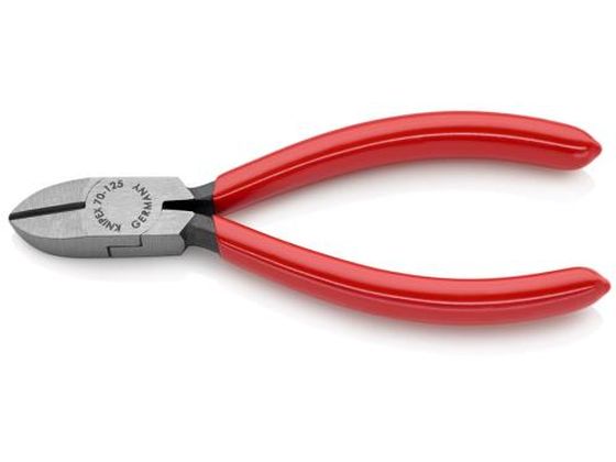 【仕様】●メーカー：KNIPEX（クニペックス）●型番：7001125●ハンドル：プラスチックコーティング●仕上げ：磨き●刃硬度：HRC62●全長：125mm●重量：80g●切断能力：軟線：φ3．0、中硬線：φ2．3、硬線：φ1．5【備考】...