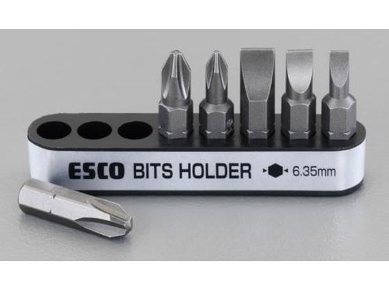 【仕様】●6本組●（＋）ビット：＃1・2・3●（−）ビット：4・5．5・7mm●六角シャンク：1／4”●ビット全長：25mm【備考】※メーカーの都合により、パッケージ・仕様等は予告なく変更になる場合がございます。【検索用キーワード】エスコ　...