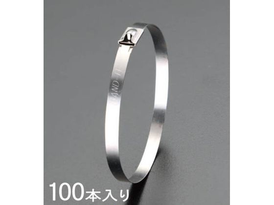 【仕様】●結束ツールはEA463F−11、FM−1を使用して下さい。●手で締めつけることもできます。●厚み：0．25mm●全長：200mm●最大直径：50mm●材質：SUS304●幅：4．6mm●入数は100本入りです。【備考】※メーカーの...