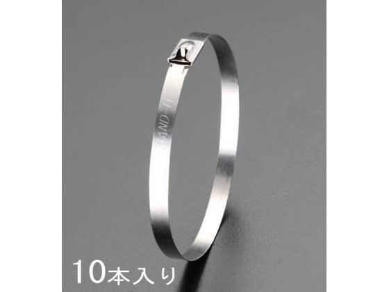 【仕様】●結束ツールはEA463F−11、FM−1を使用して下さい。●手で締めつけることもできます。●厚み：0．25mm●全長：260mm●最大直径：69mm●材質：SUS304●幅：4．6mm●入数は10本入りです。【備考】※メーカーの都...