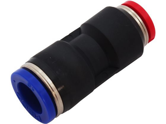 【商品説明】●チューブ接続がワンタッチ着脱で簡単に配管を行えます。●ロック爪がチューブ外部を均等に把持します。【仕様】●樹脂部：PBT●金属部：黄銅●適用流体：空気●最高使用圧力（MPa）：0．9●チューブ外径（mm）：8、10●リングカラ...