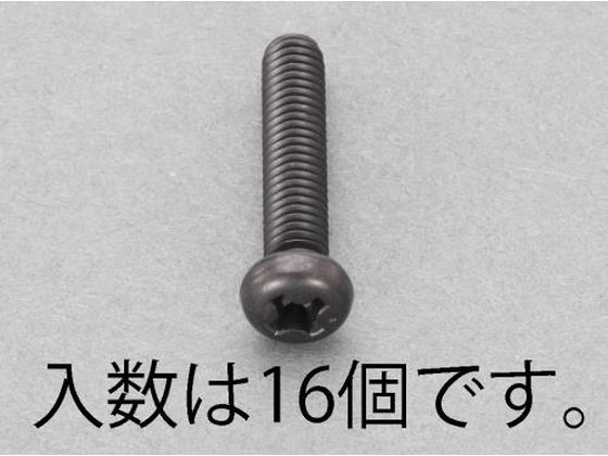 【仕様】●材質：ステンレス（SSブラック仕上げ）●並目ねじ●全ねじ●（＋）ナベ頭●サイズ：M4×15●ピッチ：0．7●入数：16【備考】※メーカーの都合により、パッケージ・仕様等は予告なく変更になる場合がございます。【検索用キーワード】エス...