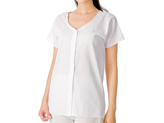 【商品説明】着脱カンタン！マジック式ボタンでストレス軽減のワンタッチ肌着。汗ばむ夏も快適、さらさら感のクレープ編み。丸型マジック。ボタンをかける手間を全面解消。【仕様】●サイズ：LL●素材：綿100％●生産国：日本●洗濯機可（弱）●脱水機可...