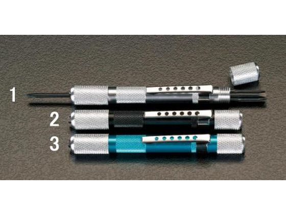 【仕様】●ドライバーホルダー●（＋）ドライバービット：＃0・＃00●（−）ドライバービット：1．6mm・2．0mm・2．4mm●全長：125mm（ビット装着時）●ホルダー内にビットが収納できます。●ホルダーサイズ：φ11×97mm●ボディカ...