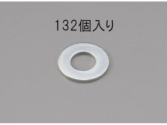 【仕様】●材質：鉄（ユニクロメッキ）●内径×外径×厚み：4×10×0．8mm●入数：132個【備考】※メーカーの都合により、パッケージ・仕様等は予告なく変更になる場合がございます。【検索用キーワード】エスコ　ESCO　えすこ　M4平ワッシャ...