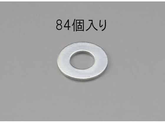【仕様】●材質：鉄（ユニクロメッキ）●内径×外径×厚み：8×18×1．6mm●入数：84個【備考】※メーカーの都合により、パッケージ・仕様等は予告なく変更になる場合がございます。【検索用キーワード】エスコ　ESCO　えすこ　M8平ワッシャー...