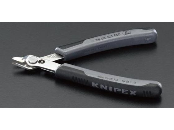 【仕様】●メーカー：KNIPEX（クニペックス）●型番：7803125ESD●直刃●材質：ステンレス●仕上げ：磨き●全長：125mm●切断能力：軟線：φ0．2〜1．6mm、中硬線：φ1．0mm●刃硬度：HRC58●ハンドル：コンフォート（E...
