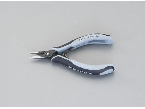 【仕様】●メーカー：KNIPEX（クニペックス）●型番：3432130ESD●全長：135mm●ハンドル：コンフォート（ESD）●仕上げ：磨き●つかむ・曲げる作業に最適●先端厚み：1mm●バネ付【備考】※メーカーの都合により、パッケージ・仕...