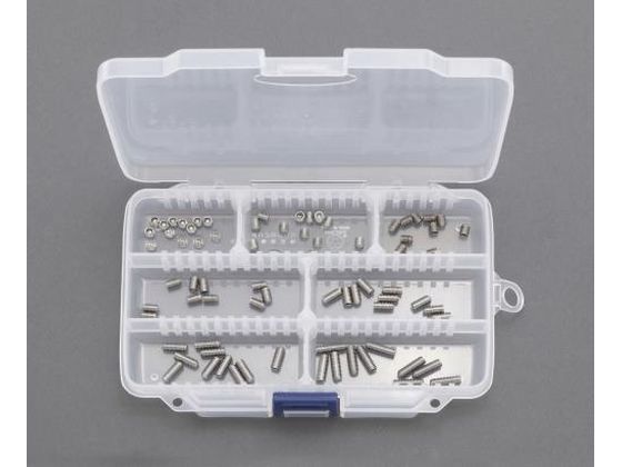 【仕様】●【セット内容】：サイズ（入数）：M4×3（10）M4×4（10）M4×5（10）M4×6（10）M4×8（10）M4×10（10）M4×12（10）●材質：ステンレス●ケースサイズ：145×100×21mm●総重量：約96g【備考...