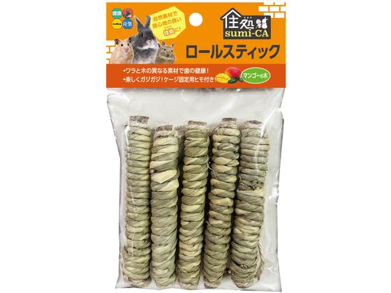 【商品説明】ワラと木の異なる素材で歯の健康。楽しくガジガジ！ストレス解消！ケージ固定用のヒモ付き！環境にやさしい自然素材のハンドメイド。【仕様】●材質：本体／マンゴーの木・ネピアグラス（ワラ）、紐／ジュート（麻）●サイズ：約　幅100×高さ...