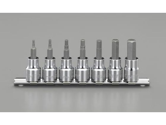 【仕様】●差込角：3／8”●全長：49mm●対辺（mm）：2．5・3・4・5・68・10●7個組【備考】※メーカーの都合により、パッケージ・仕様等は予告なく変更になる場合がございます。【検索用キーワード】エスコ　ESCO　えすこ　3　8"D...