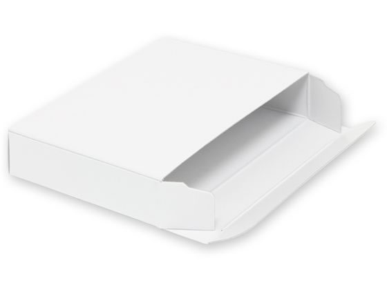 【商品説明】汎用性の高い白無地の組立箱です。フタと本体が一体となっており、両サイドのベロとフタを閉じて仕上げるタイプで、どちらからも物を入れることができます。【仕様】●カラー：白●サイズ：内寸法：70×100×高20mm●材質：カード紙（裏...