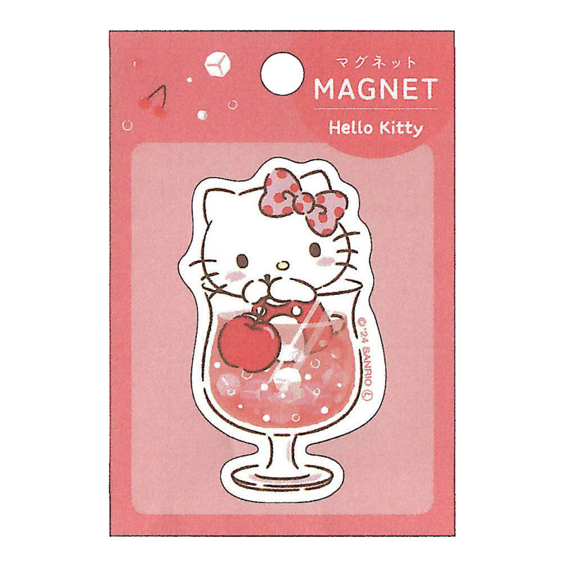 サンリオキャラクターズのキャラがデザートとコラボしたかわいいマグネットです。【パッケージサイズ】約 95&times;70&times;2mm 15g　